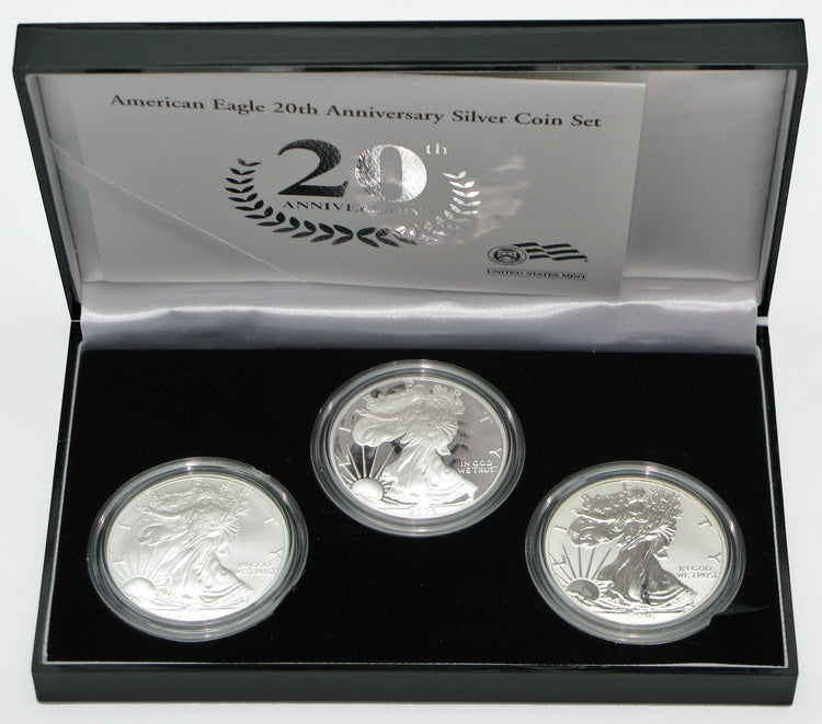 2006 Silver American Eagle 20th Anniversary 3-Coin Set – Proofsets.com